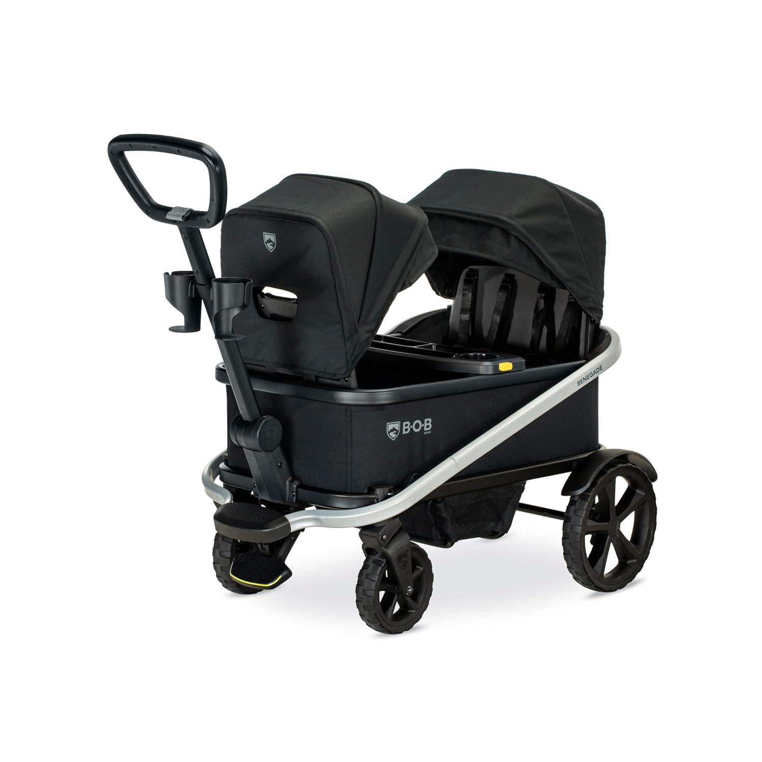 BOB Gear Renegade Canopy Stroller Wagon with 3 Seats, 5-Point Harness ...